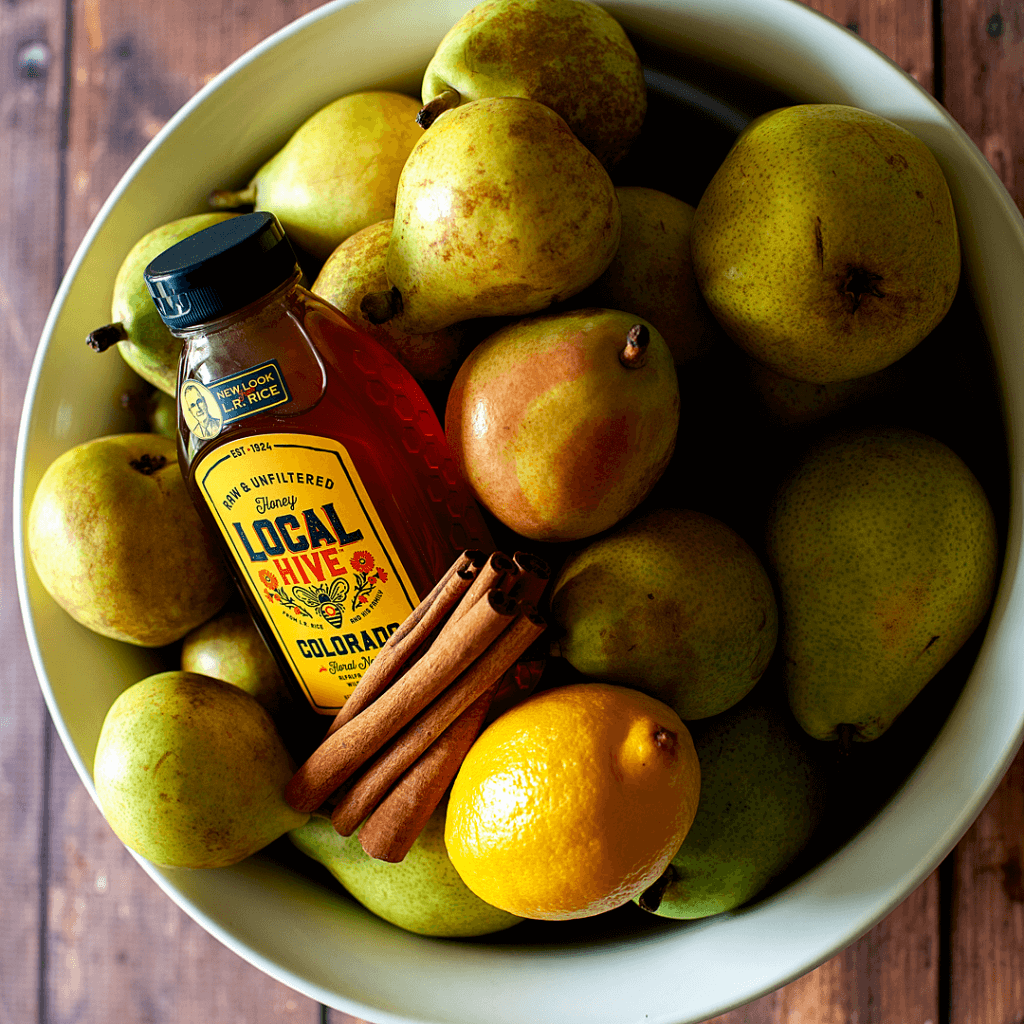 Honey Cinnamon Pears with Ginger Cream Recipe